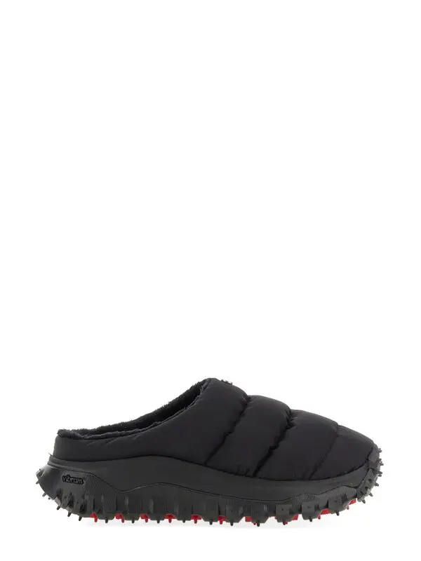 Moncler Quilted Down Padded Slides - Black