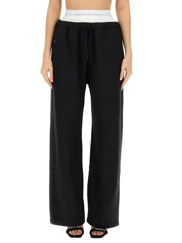 Alexander Wang Layered-design Track Pants - Black