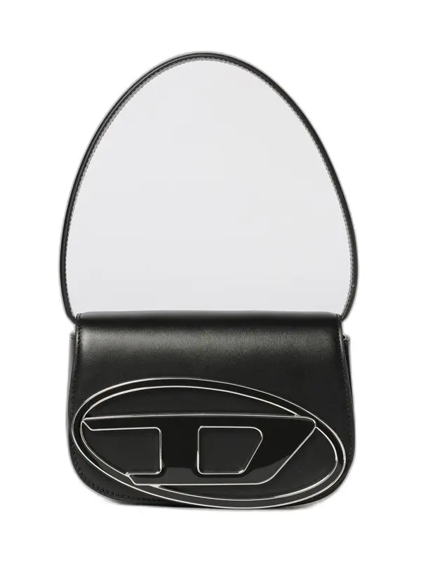 DIESEL® 1dr-iconic Shoulder Bag In Nappa Leather - Black