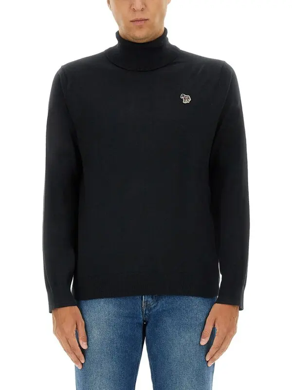 Paul Smith Zebra Print Shirt - Black