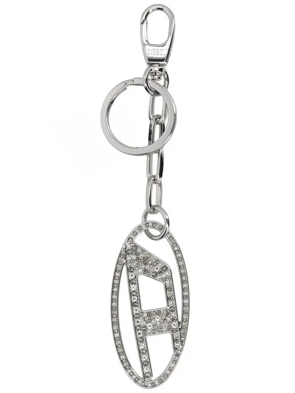 DIESEL® Mini Key Holder With Logo - Silver