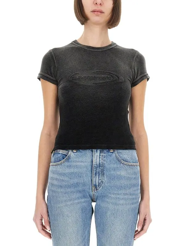 Alexander Wang Stretch Terry T-shirt - Black