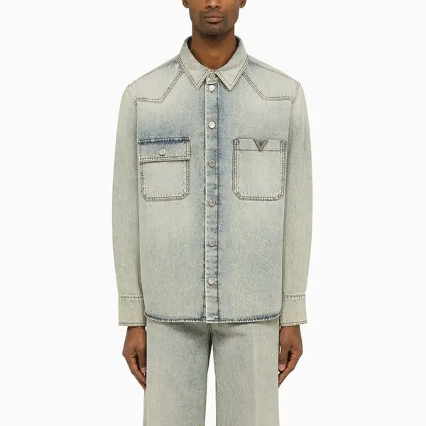 Valentino Garavani S Casual Denim Mini Shirt