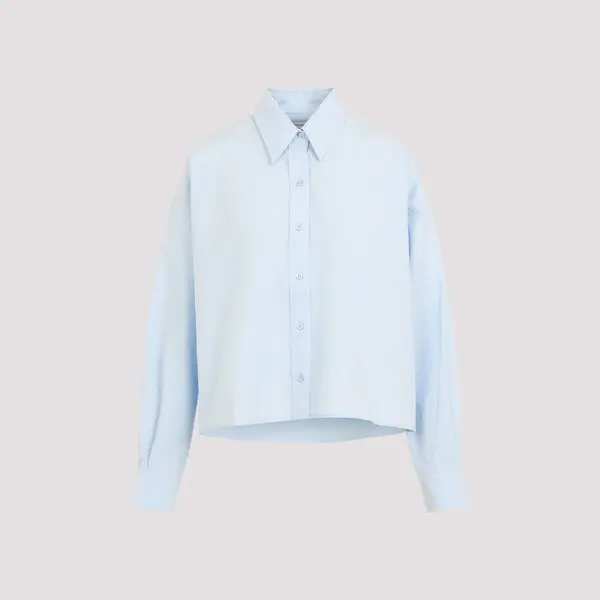 THE FRANKIE SHOP Arlen Organic Cotton Boxy Shirt - Blue
