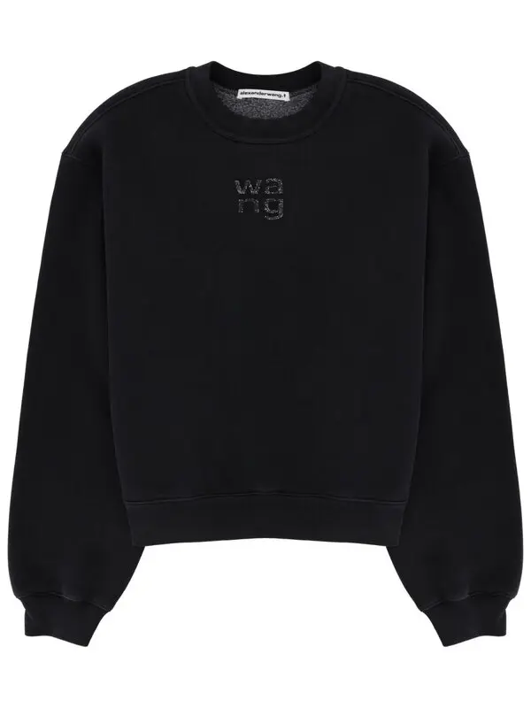 Alexander Wang T Crystal Hotfix Logo Sweatshirt