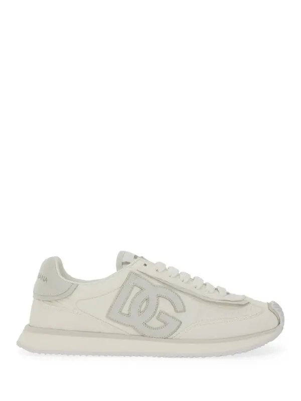 Dolce & Gabbana Mixed Material Cushion Sneakers - Ivory