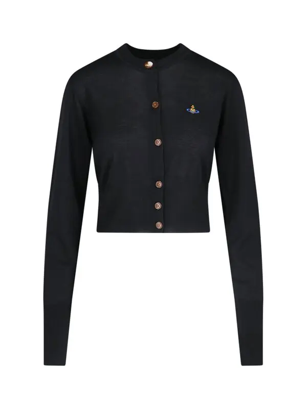 VIVIENNE WESTWOOD Bea Con Logo Cardigan - Black