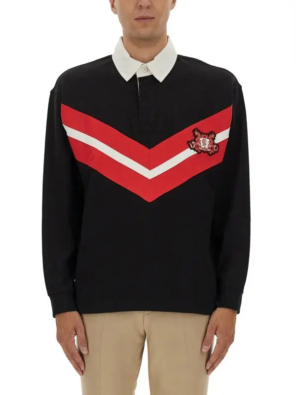 Hugo College Style Logo Polo Shirt - Black