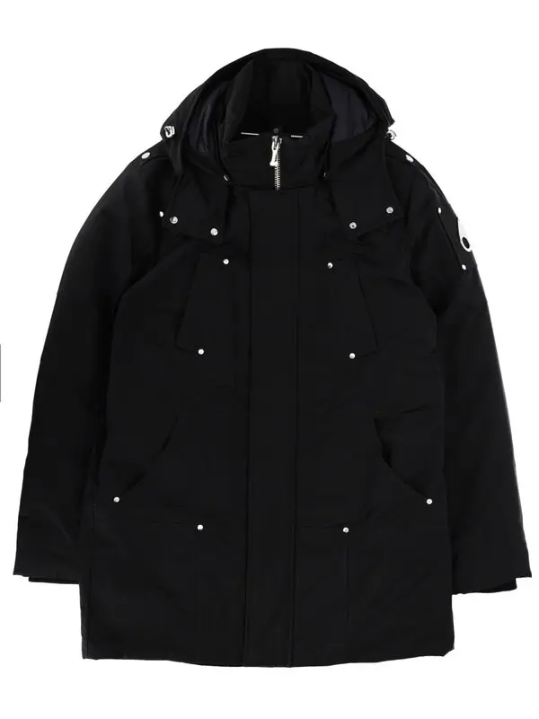Moose Knuckles Down-filled Hooded Parka With Shearling Trim - Black