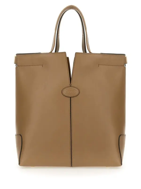TOD`S Tod's Di Bag Folio In Leather Small - Dove