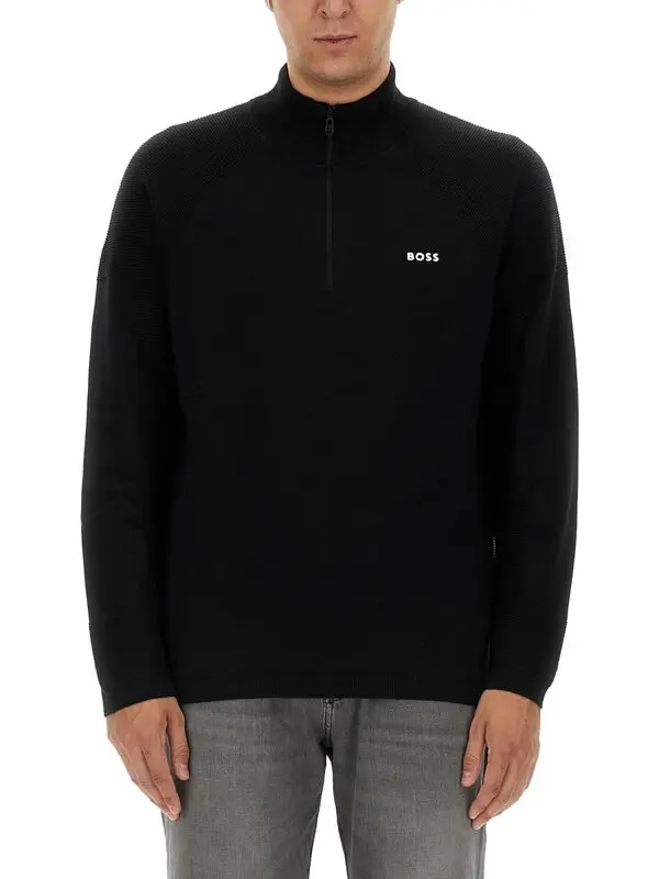 BOSS Logo Zip-up Sweatshirt