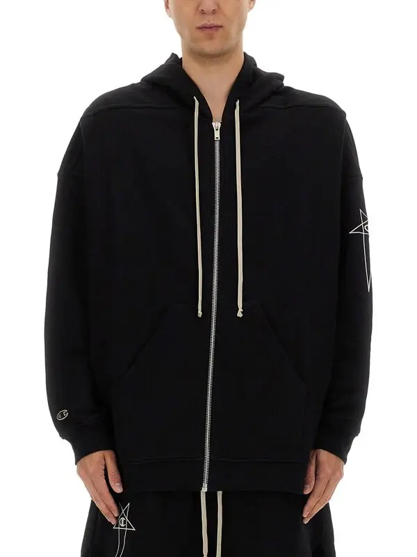 CHAMPION X RICK OWENS Cotton Zip-up Hoodie