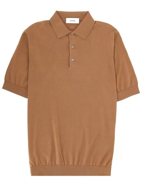 LARDINI Button Short-sleeve Polo Shirt
