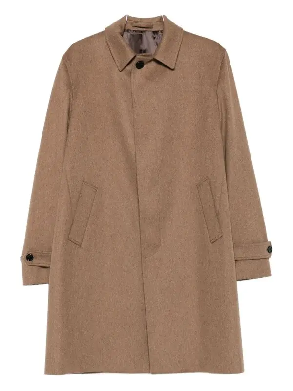 LARDINI Single-breasted Wool Jacket - Brown