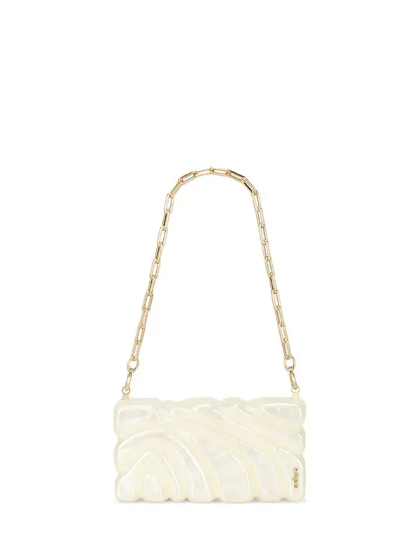 Cult Gaia Sculpted Chain Strap Handbag - Ivory