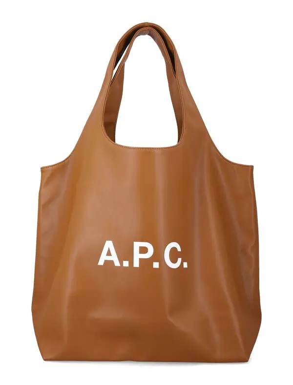 A.p.c. Leather Tote Bag - Brown