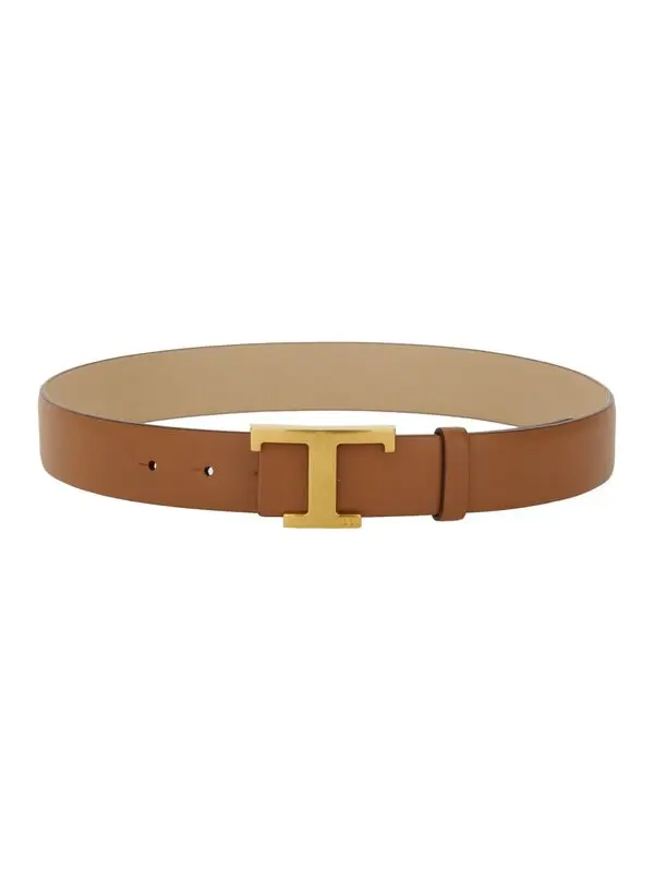 TOD`S Tod's Reversible T Timeless Belt In Leather - Brown