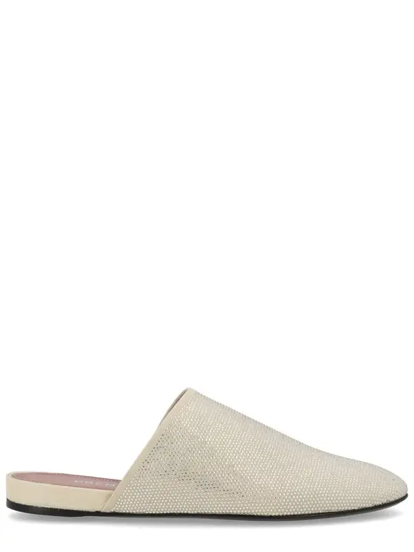 Premiata Clogs With Rhinestones And Internal Wedge - Beige