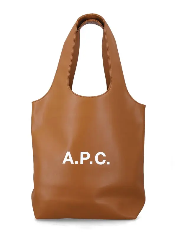 A.p.c. Recycled Leather-effect Mini Compact Tote - Brown