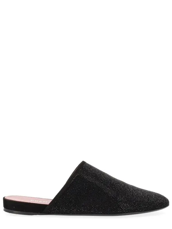 Premiata Embellished Flat Mule With Pointed Toe - Black