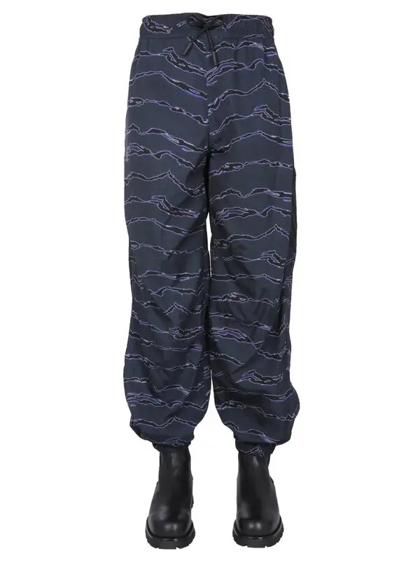 MARCELO BURLON COUNTY OF MILAN Nylon Camo Lounge Pants - Blue