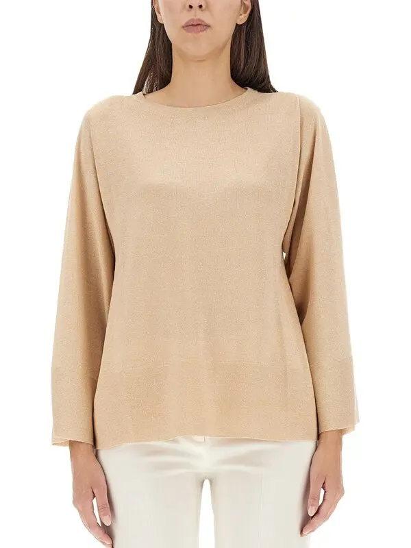 Fabiana Filippi Lurex Crew Neck Sweater - Ivory