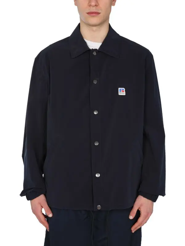 BOSS Relaxed Fit Jacket With Russell Athletic Logo
