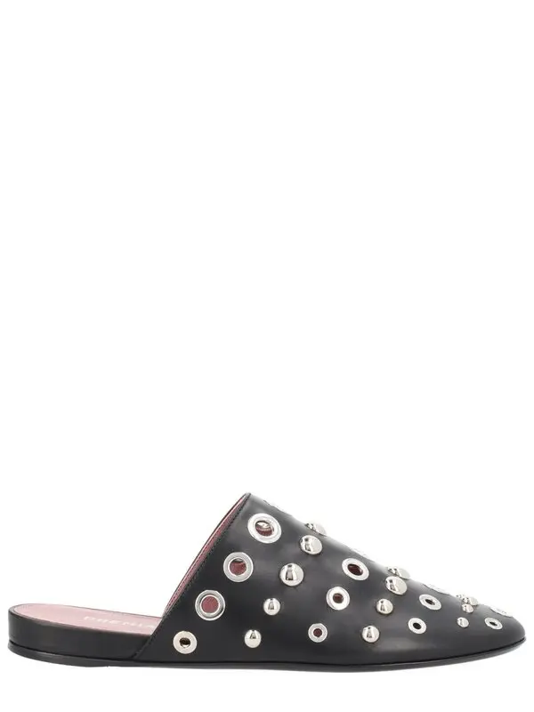 Premiata Eyelet-studded Mules - Black