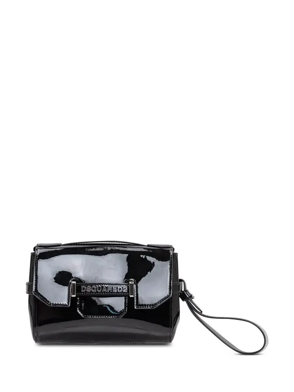 Dsquared2 Logo Metal Clutch Bag - Nero