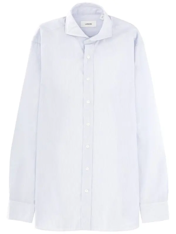 LARDINI Cotton Button-up Shirt - Azure