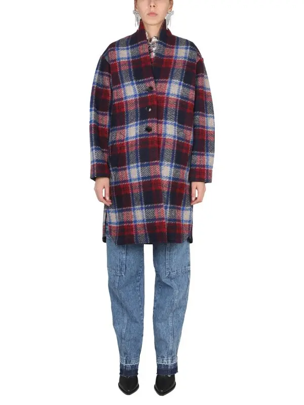 MARANT ETOILE Vania Plaid Cropped Jacket
