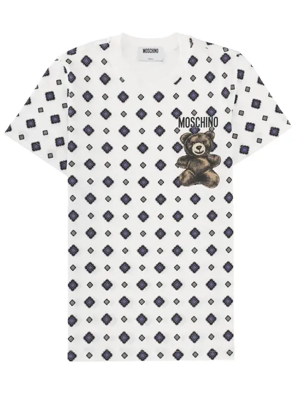 Moschino Printed Cotton T-shirt - White