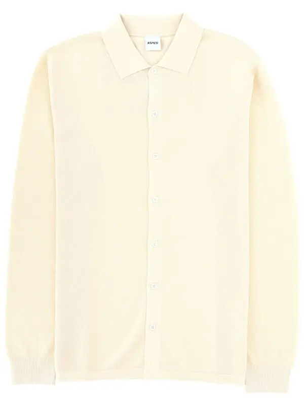 Aspesi Cotton Collared Pullover - Ivory