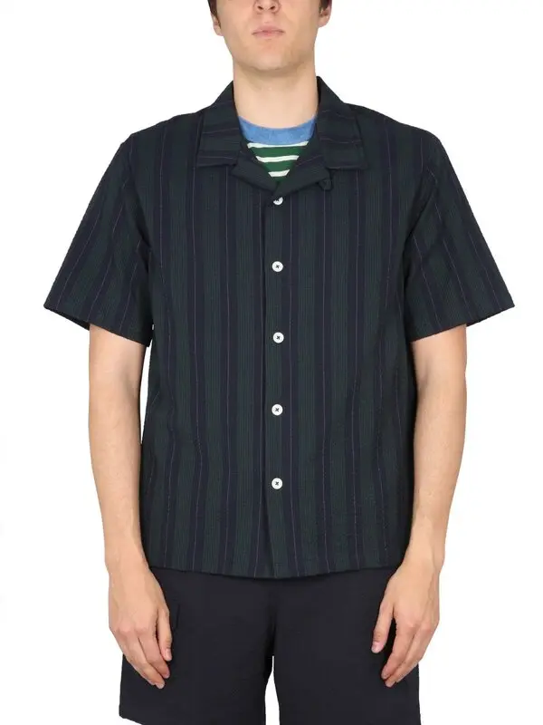 Howlin' Bowling Neck Cotton Shirt - Multicolour