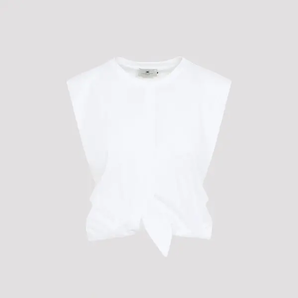 Elisabetta Franchi T-shirt With Knot - White