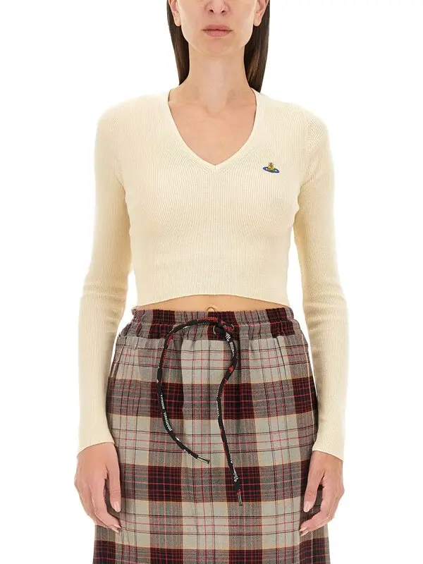 VIVIENNE WESTWOOD Bea Cashmere Blend Shirt - White