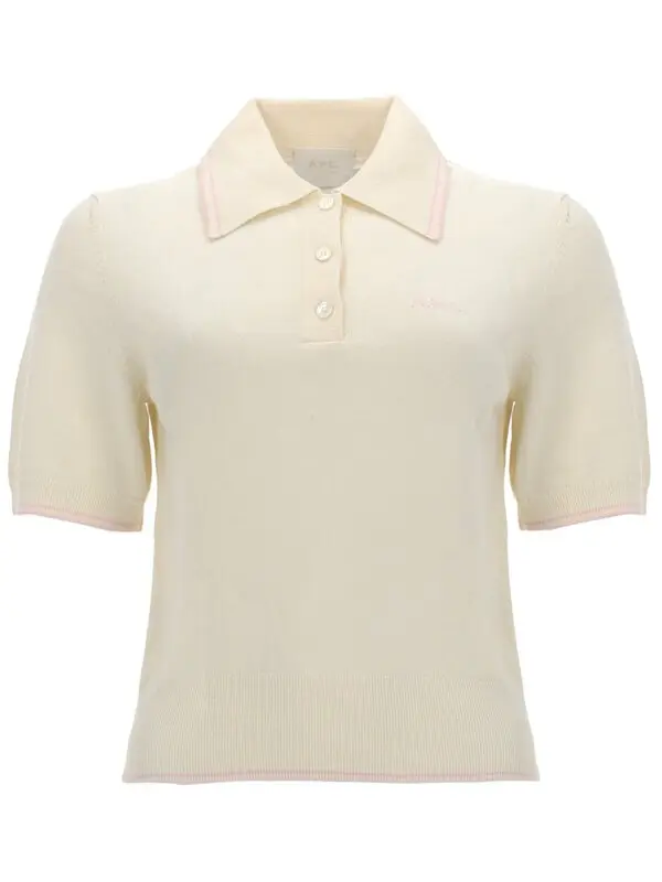 A.p.c. Cotton Polo Shirt - Ivory