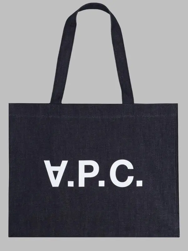 A.p.c. Logo Print Cotton Tote Bag