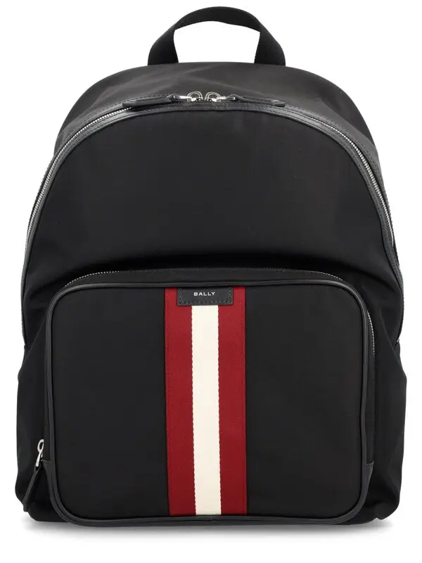 Bally Code Backpack In Nylon - Black