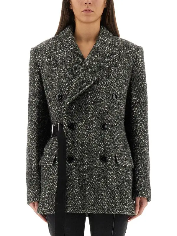 Isabel Marant Étoile Double-breasted Tailored Coat With Notched Lapels