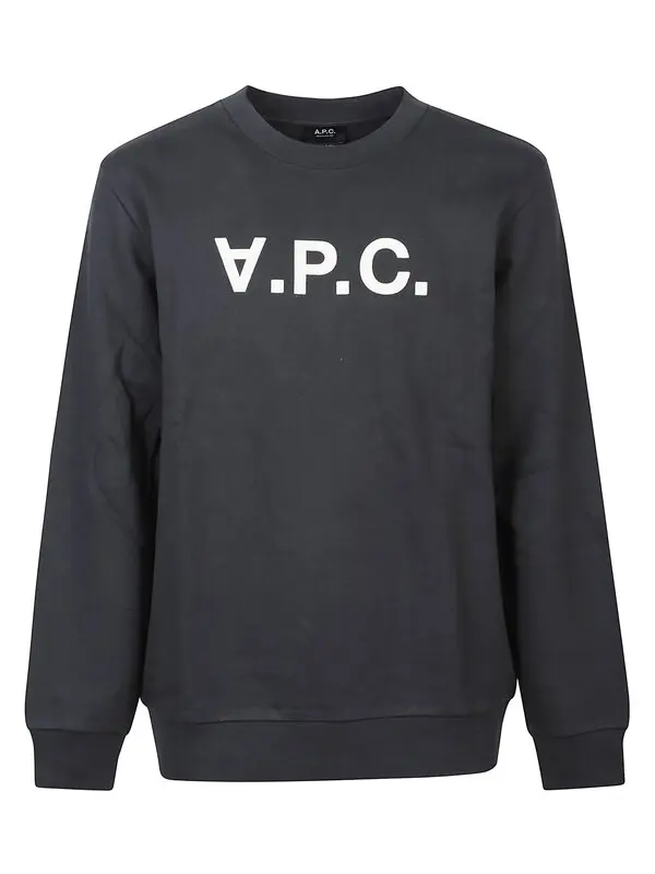 A.p.c. Logo Long Sleeve Sweatshirt - Black