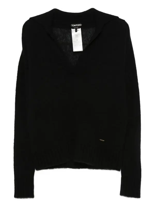 TOM FORD Cashmere Silk V-neck Sweater With Hood