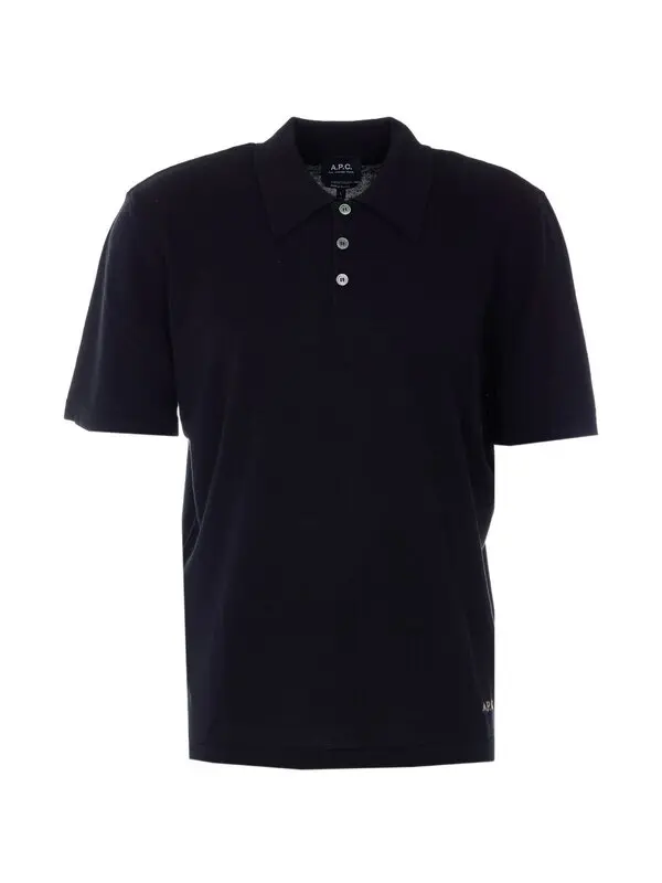 A.p.c. Classic Short Sleeve Polo Shirt Size - Black