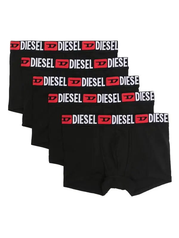 DIESEL® Set Of 5 Ethesticated Logo Waistband Underwear For - Nero