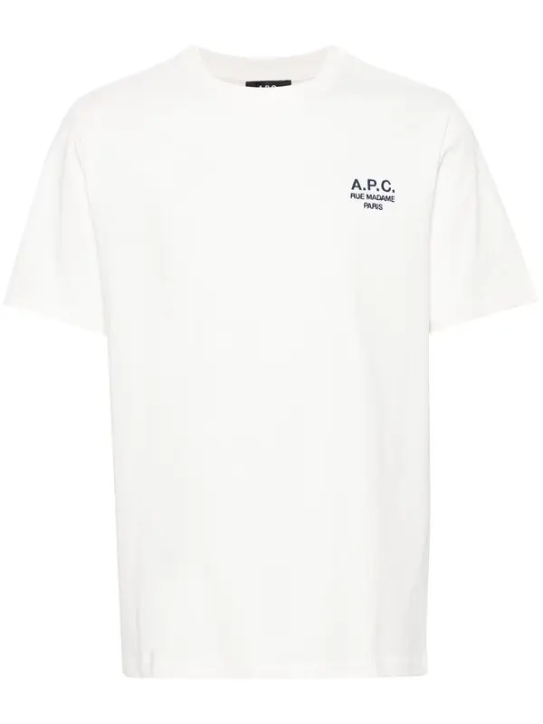 A.p.c. Straight Cut Organic Cotton T-shirt Size - White