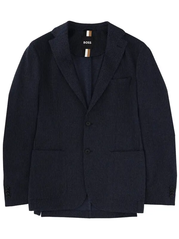 BOSS Patterned Virgin Wool Regular Fit Jacket