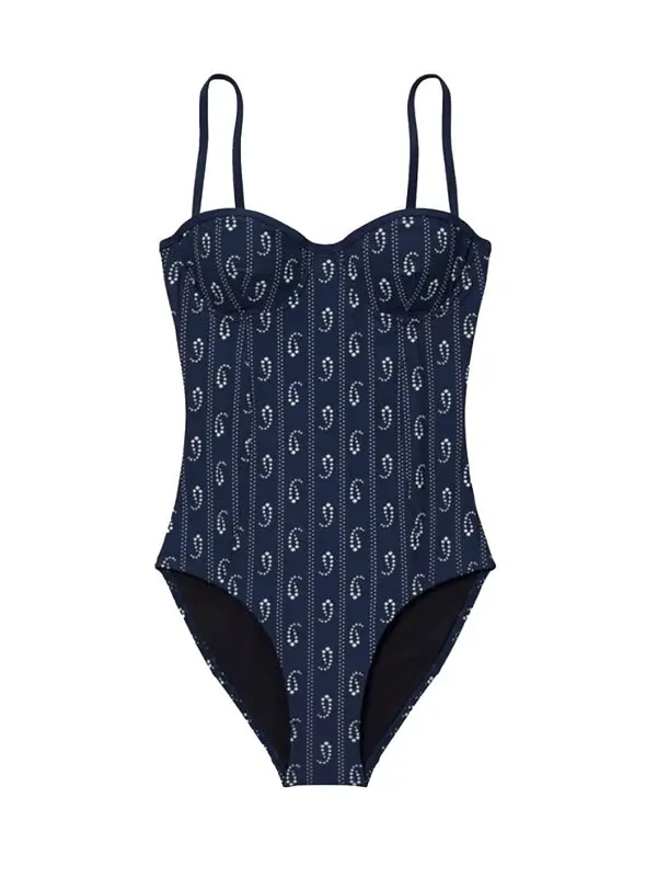 Tory Burch Printed One-piece Swimsuit - Blue