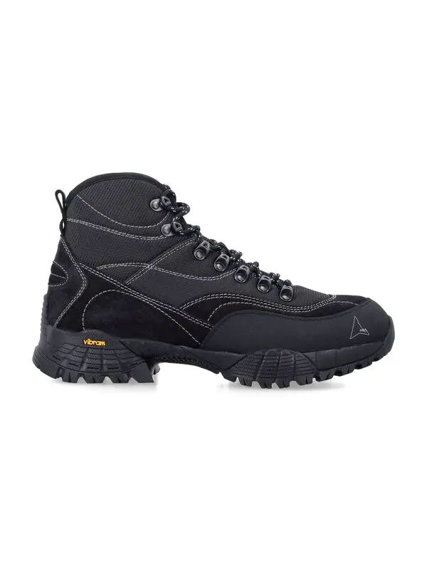 ROA Andreas Raw Lace-up High Top Sneakers - Black