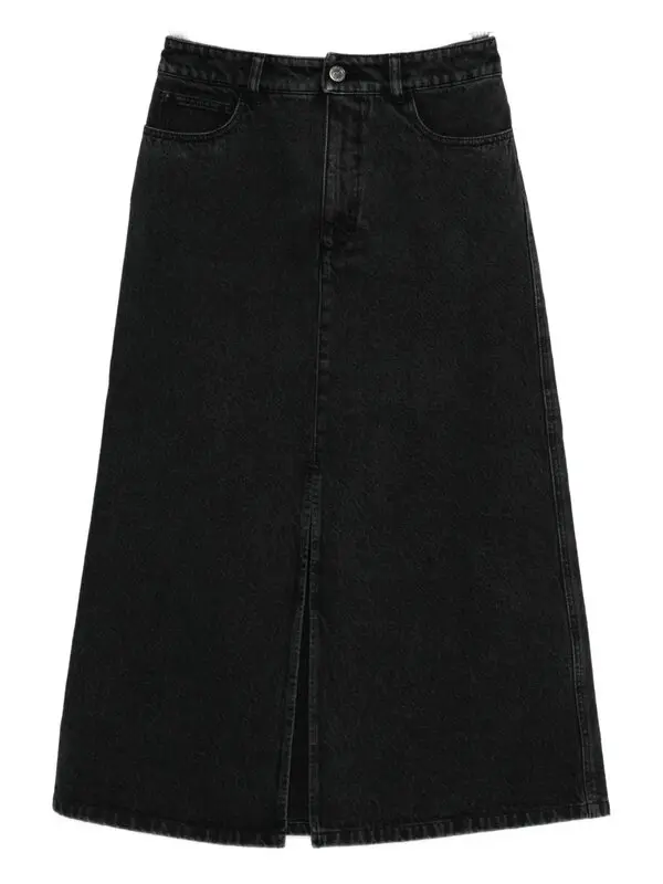 A.p.c. Mid-rise A-line Long Skirt With Front Slit