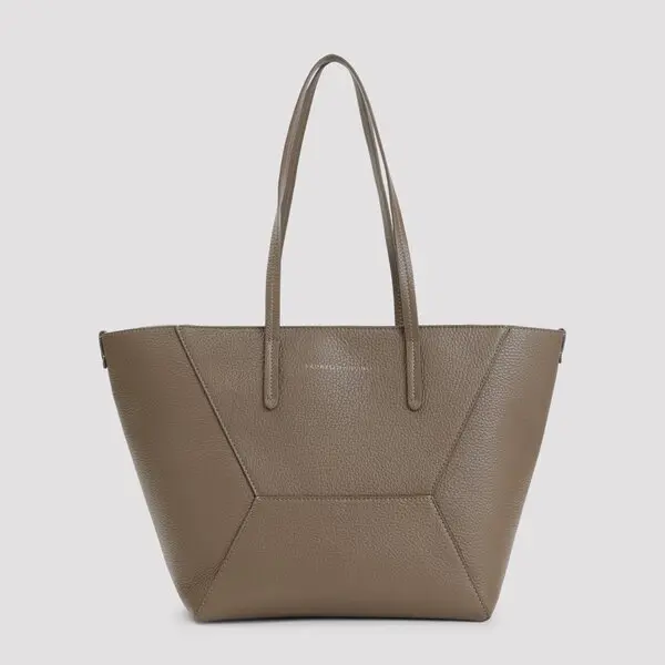 Brunello Cucinelli Grained Leather Tote Bag - Brown